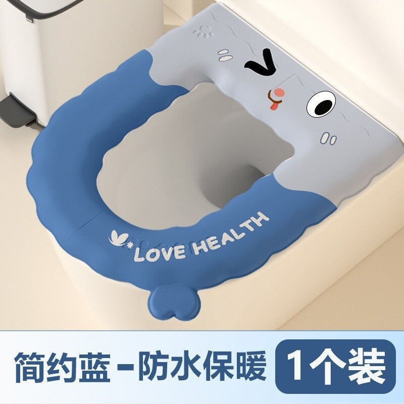 Милый и игривый водонепроницаемый утолщенный чехол для сиденья унитаза EVA, универсальный чехол для сиденья унитаза на все сезоны