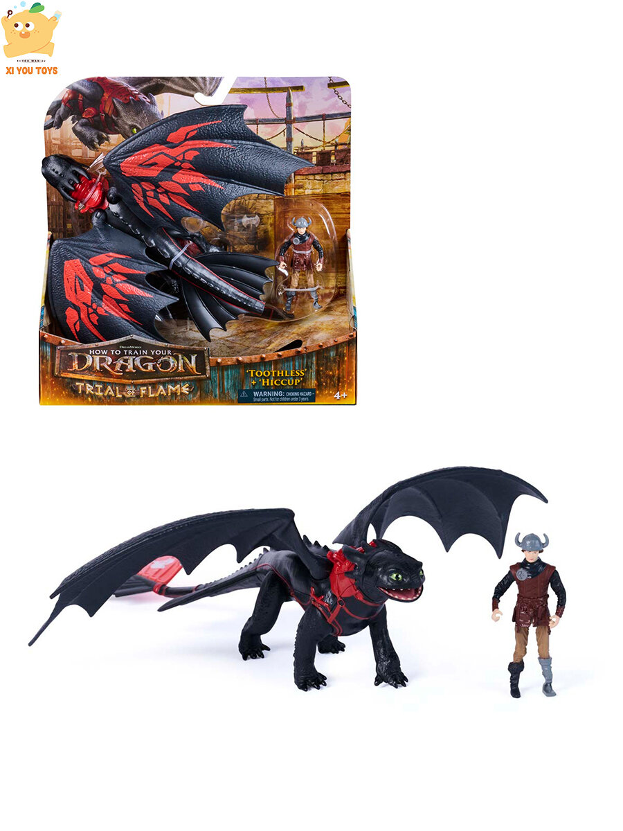 Игрушки Шарнирные Дракон Spin Master How To Train Your Dragon Trial of Flame Toothless & Hiccup / Фигурки Беззубика И Иккинга - Это Шарнирные Куклы, Подходящие Для Детей В Возрасте От 4 Лет И Старше.
