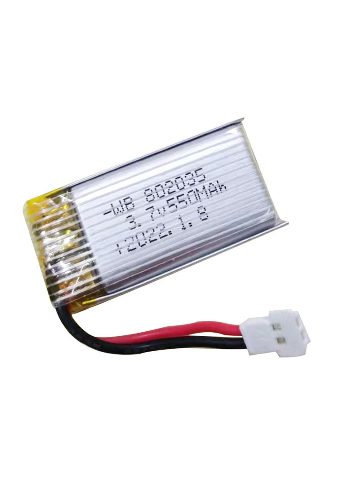 1 литиевая батарея 3,7 В 802035 емкостью 550 мАч для дрона