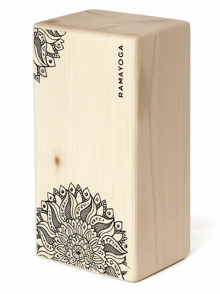 Деревянный опорный блок, кирпич для йоги Мандала BODHI