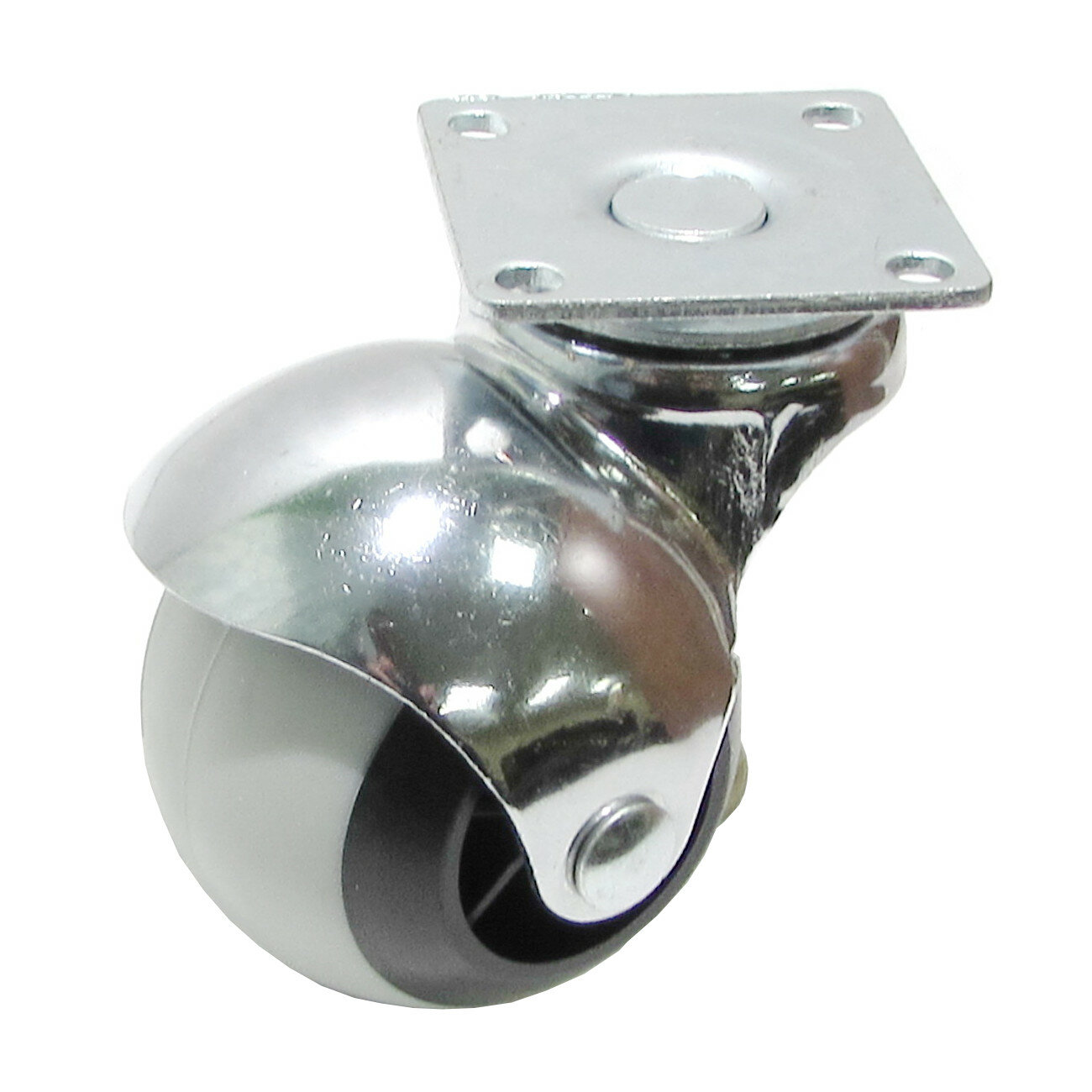 Колесо 50мм поворотное на площадке резина шар