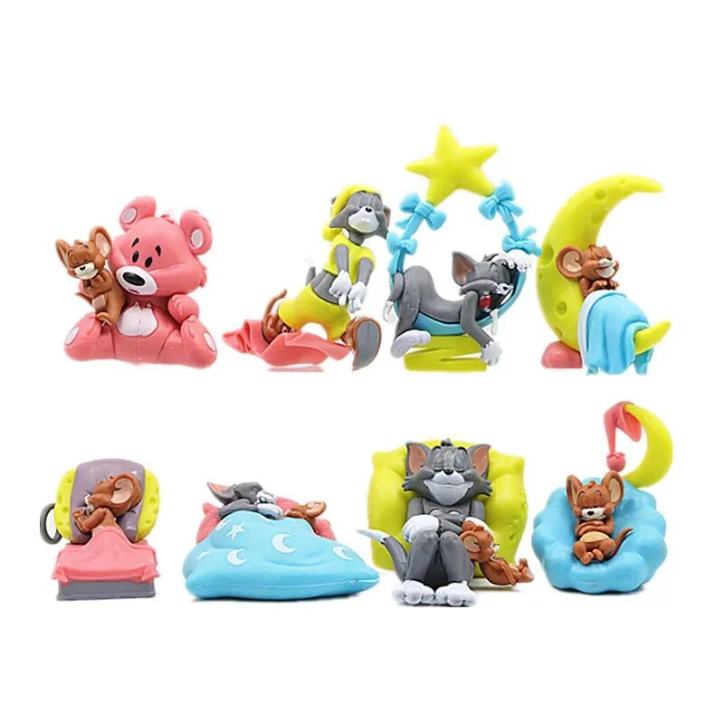 Фигурки Том и Джерри Bandai PVC 3-7 см