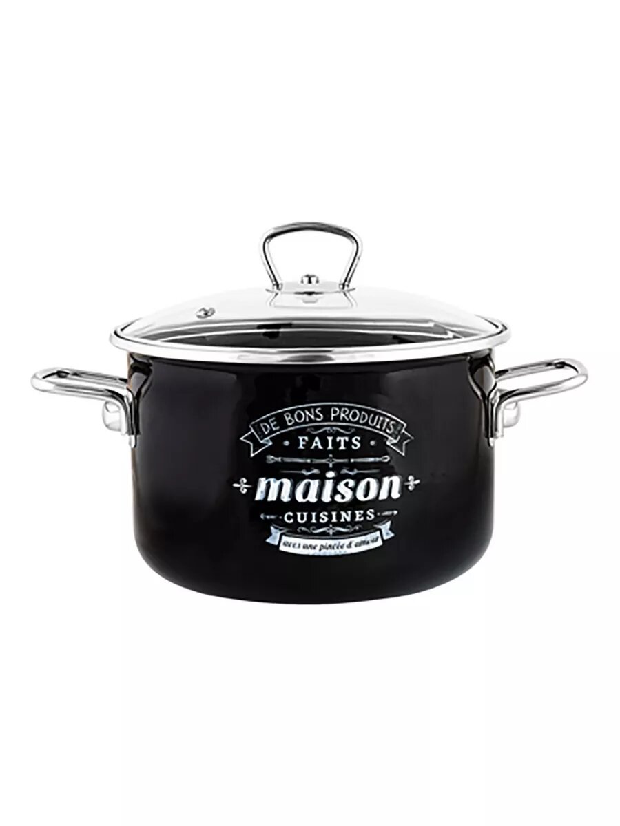 Кастрюля эмалированная Appetite Maison, с крышкой, 5,5 л