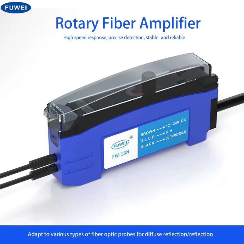 FUWEI FW-18P Rotary Fiber Amplifier, PNP Output — фото 1