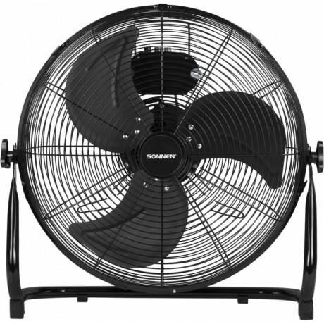 Вентилятор напольный повышенной мощности SONNEN FE-45A, d=45см, 120Вт, 3 скорости, черный, 455734