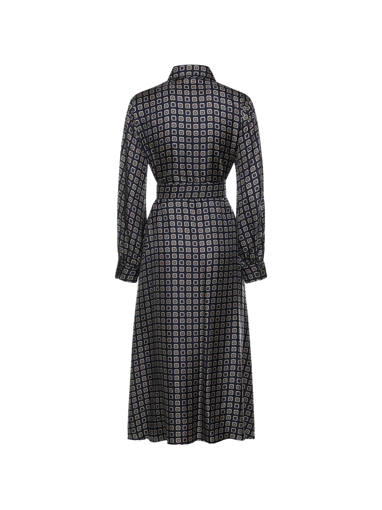 Платье Max Mara Patterned tie-waist midi dress, размер 40, синий — фото 1