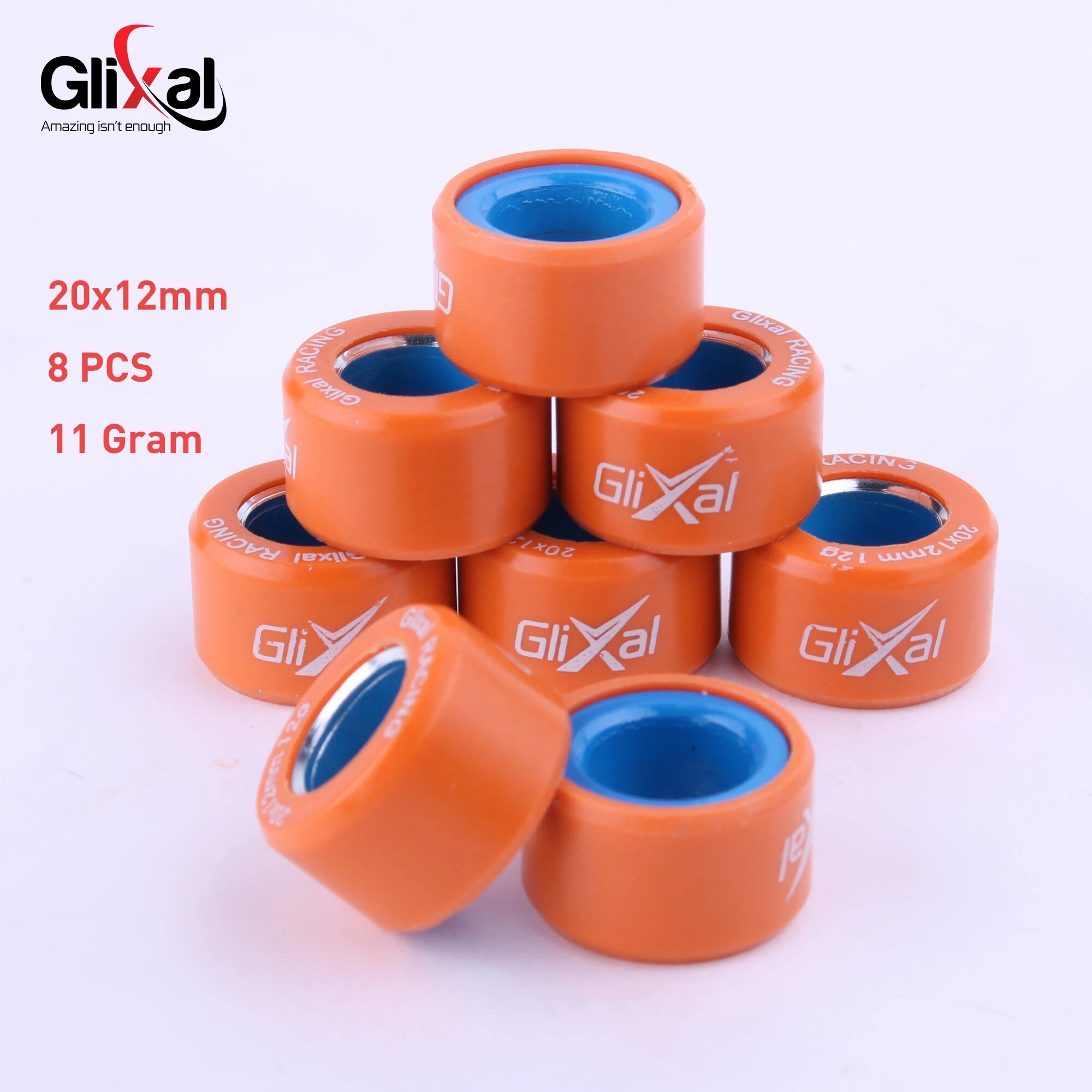 Glixal 20x12 мм, высокопроизводительные гоночные роликовые грузики вариатора для Kymco 20x12mm-11G
