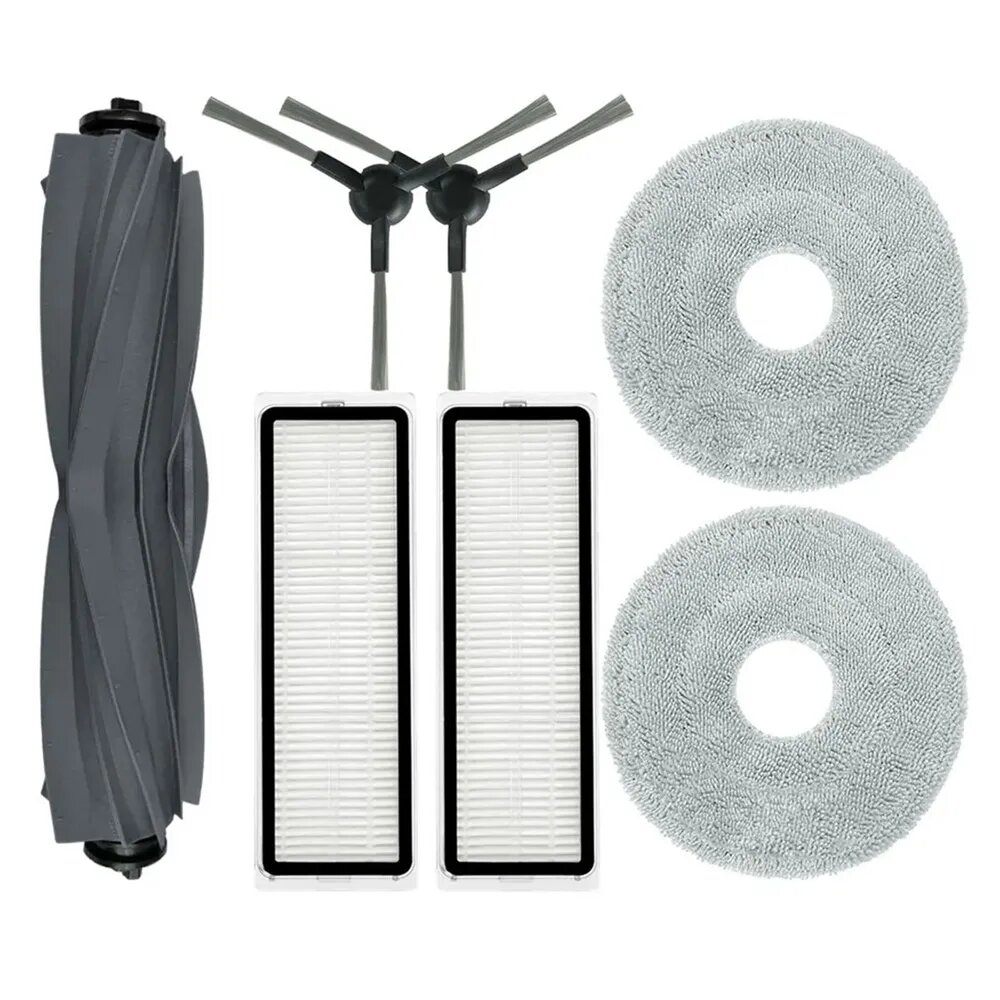 Запчасть для пылесоса, набор сменных роликовой и боковых щёток с HEPA фильтрами и салфетками для швабры, быстрая замена для глубокой очистки пола и ковров