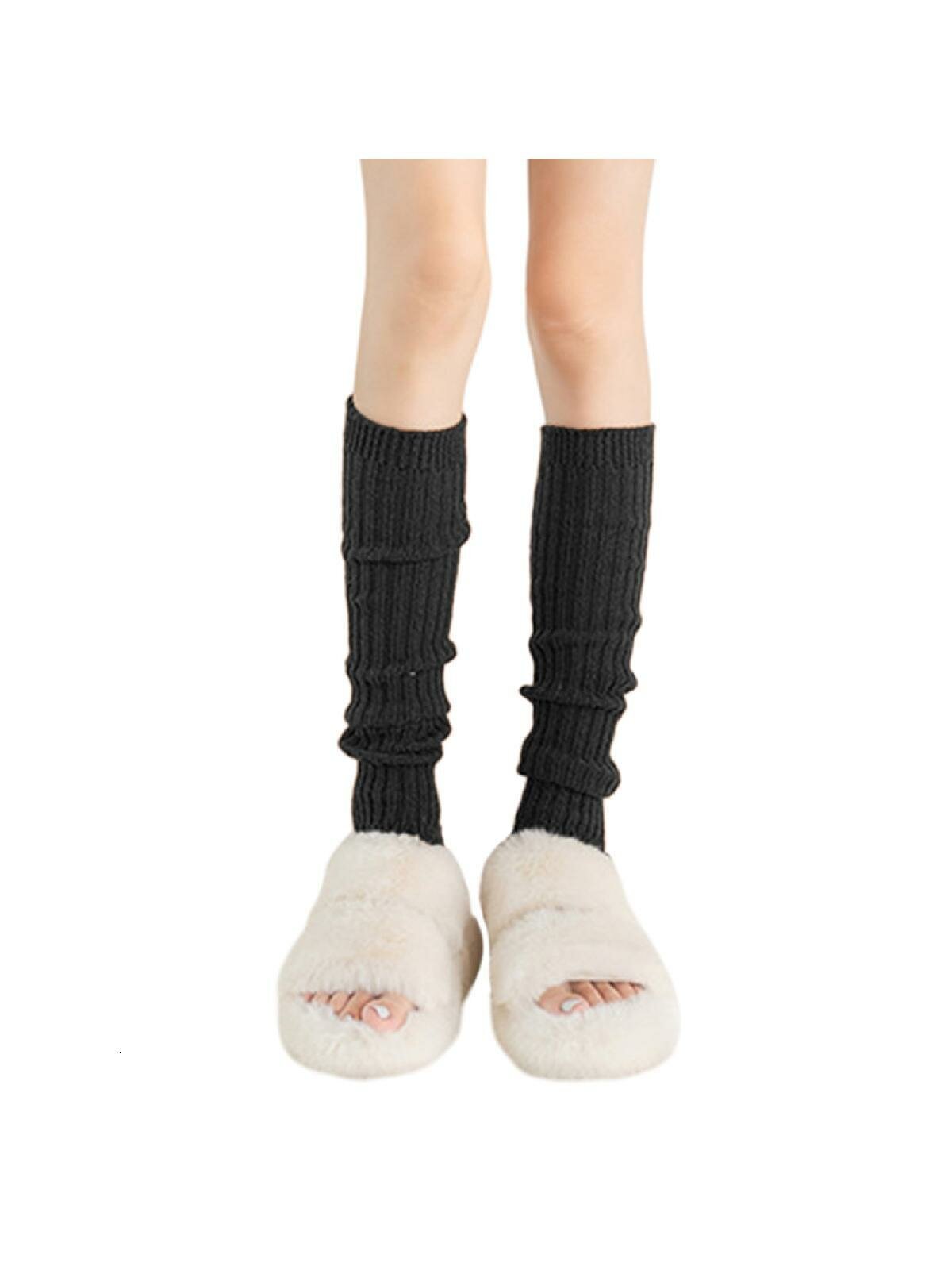 Женские флисовые гетры, Черный - M