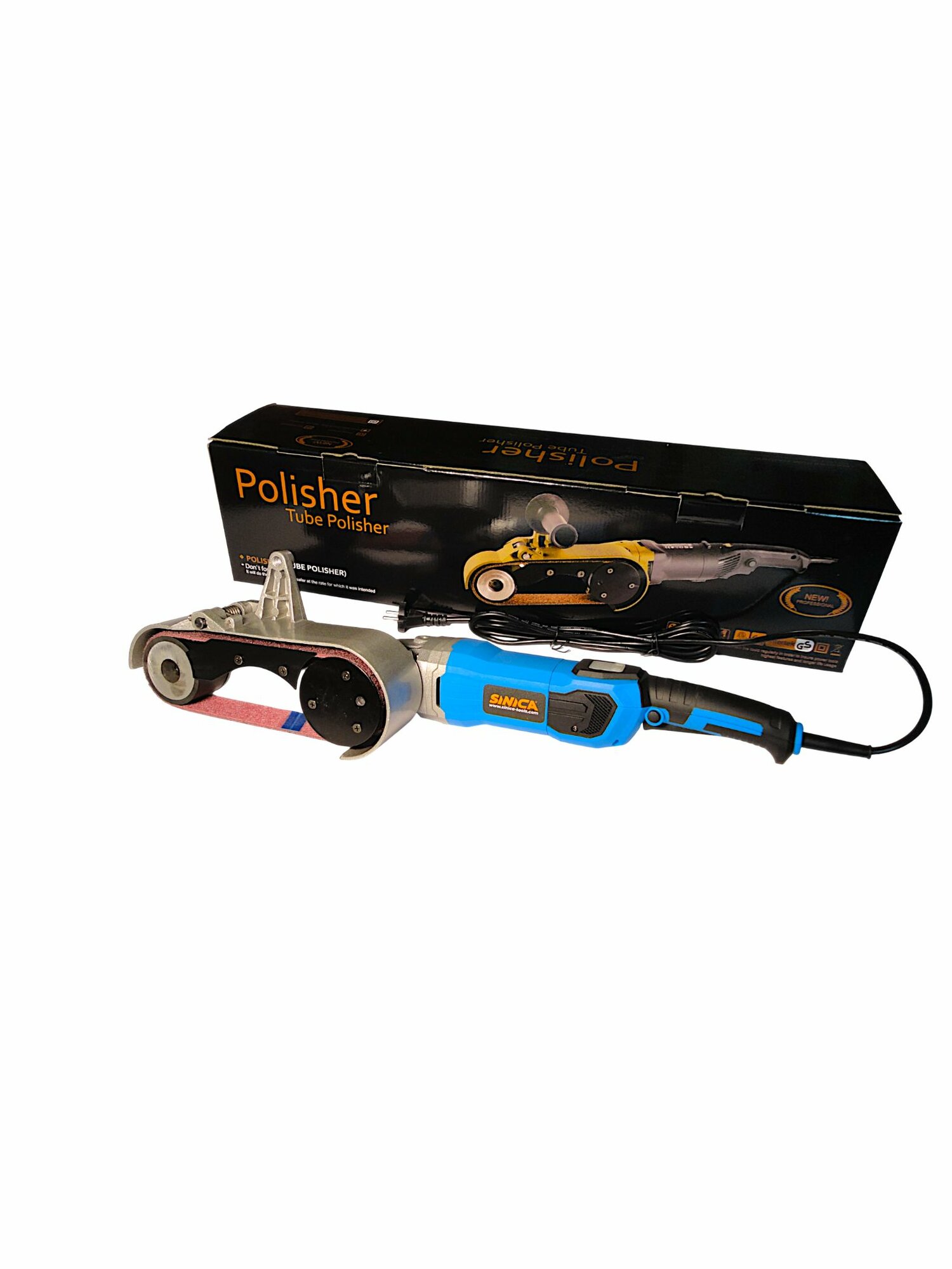 Двухроликовая ленточная шлифмашина для труб MY3025-3 SINICA, 900Вт, лента 40х620 мм