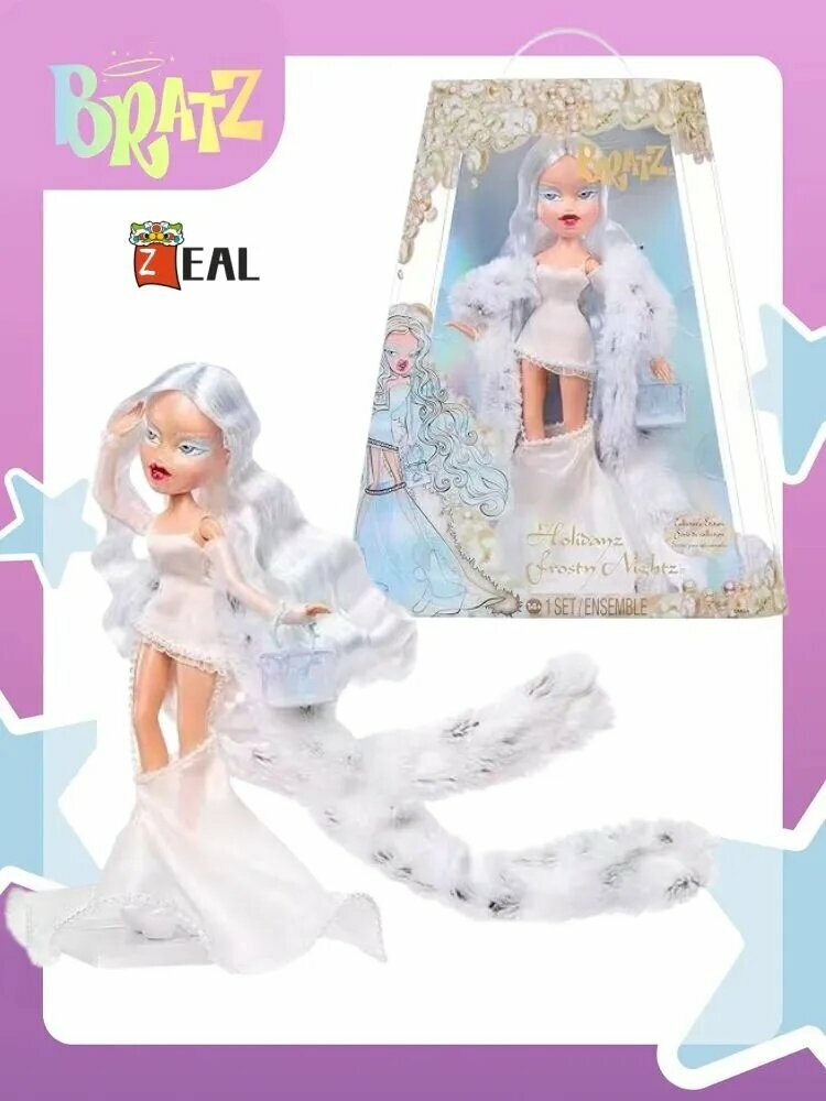 Bratz Holidayz Frosty Nightz Cloe , 2025 Новая модная кукла, детская игрушка-подарок