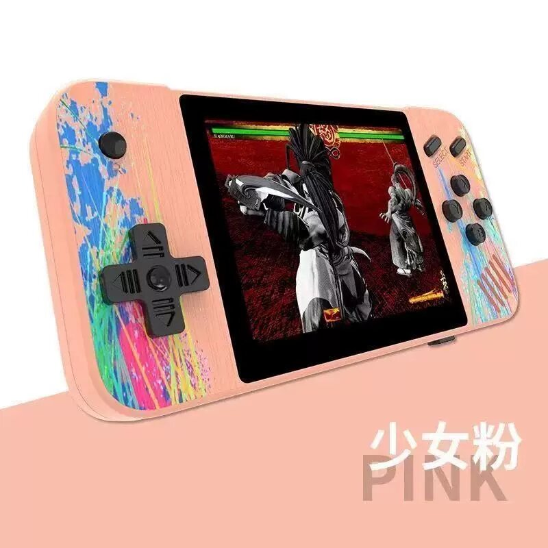G3 портативная игровая консоль розового цвета для девочек - одиночная игра, экран 3,5 дюйма, 800 встроенных игр,