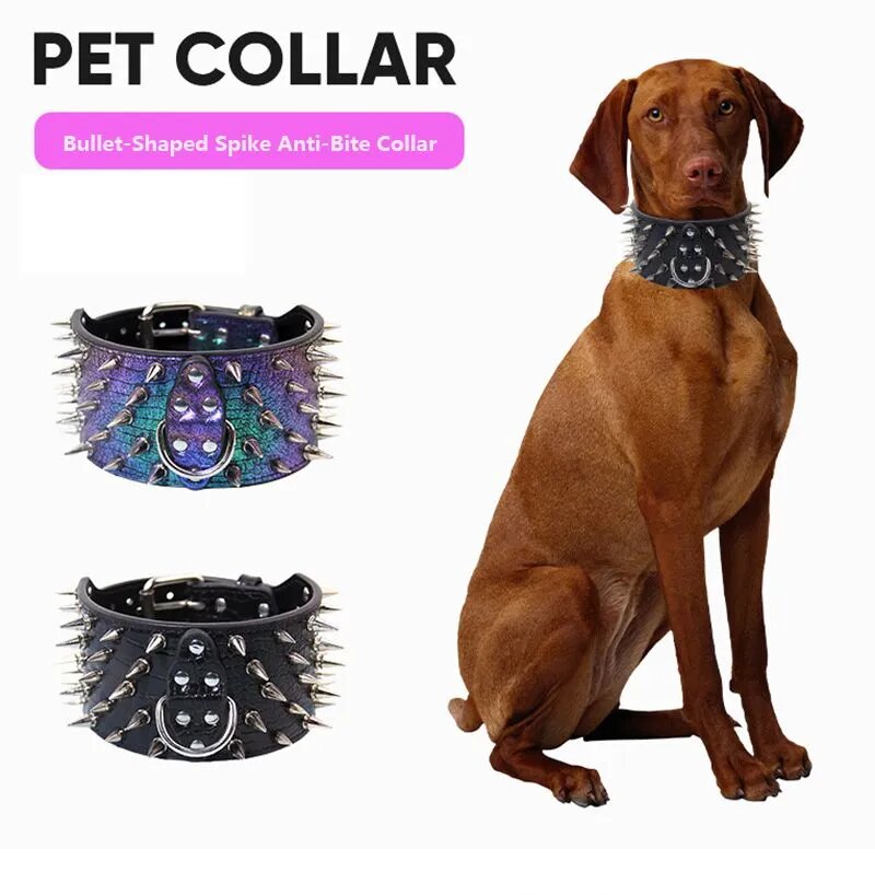 Прочный Защитный ошейник с шипами, Ошейник с шипами для защиты шеи собаки