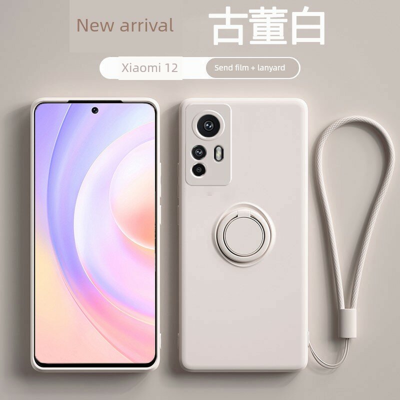 Силиконовый чехол для Xiaomi 12 Pro, жидкий, защитный, цвет античный белый, чехол для смартфона