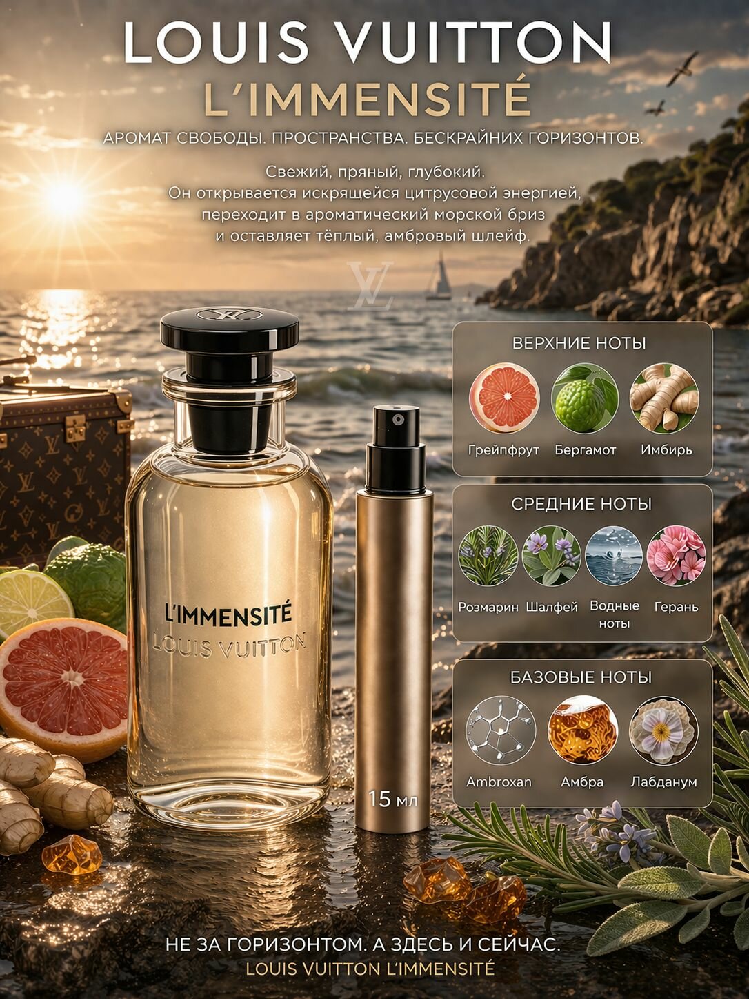 Louis Vuitton L'Immensite Вода парфюмерная для мужчин 15 ml