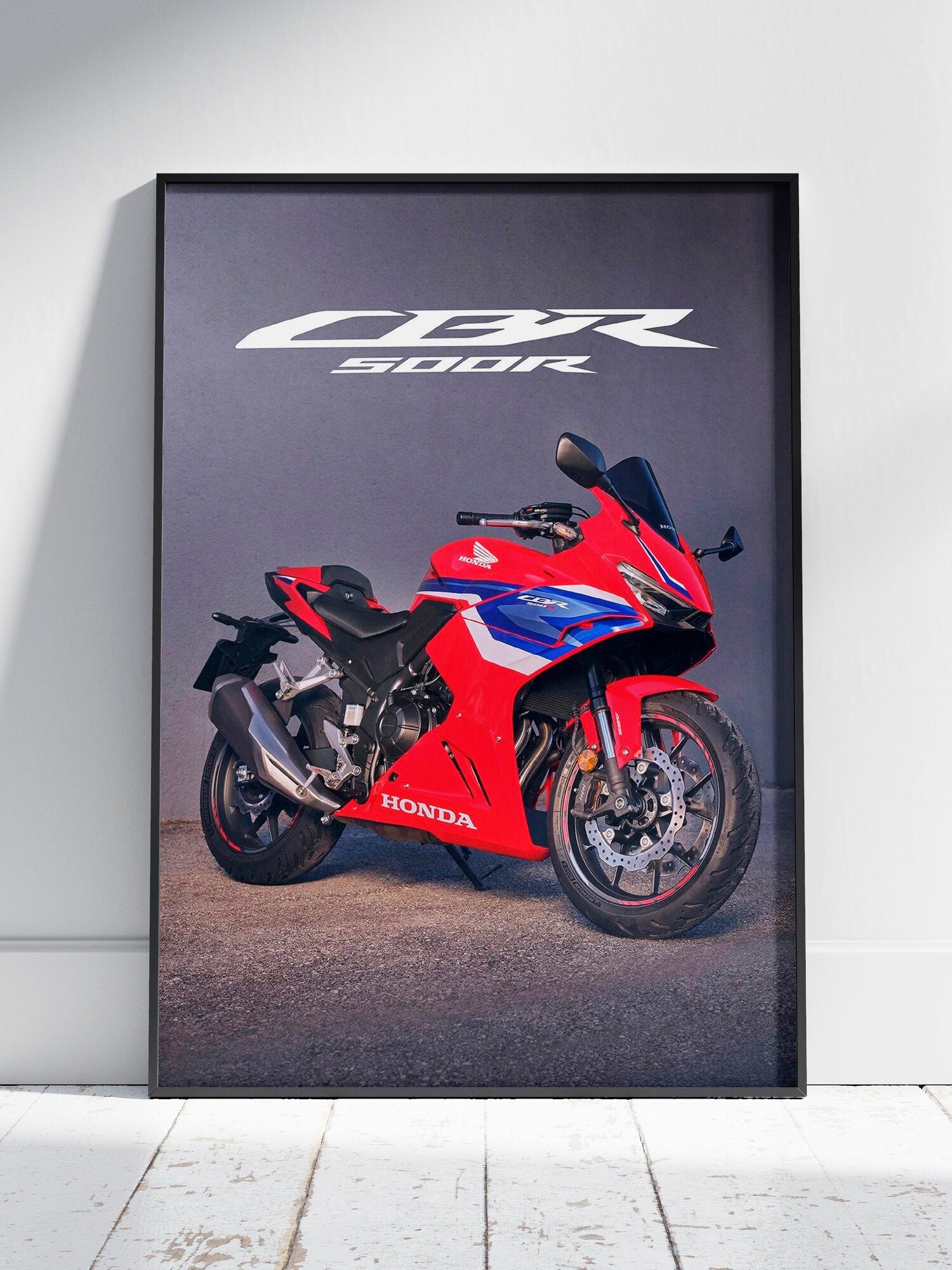 Плакат на стену для интерьера Авто и Мото (Хонда CBR500R - Honda CBR500R) - Постер по транспорту формата A4 (21x30 см)
