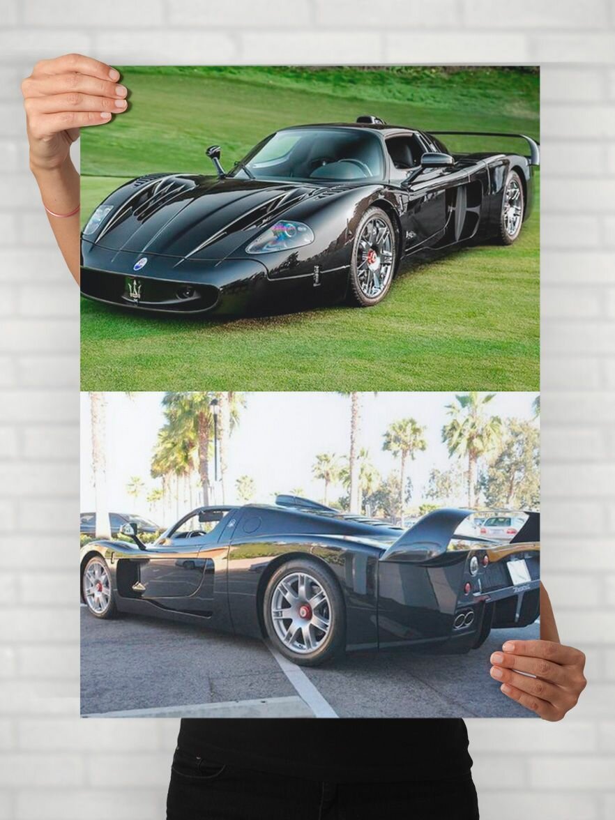 Плакат на стену для интерьера Легенды Авто (Мазерати MC12 - Maserati MC12) - Постер по машине формата A2 (42x61 см)