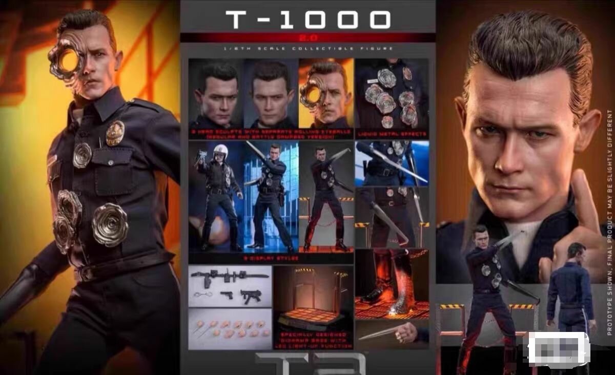 Коллекционная фигурка T-1000 версия 2.0 масштаба 1/6 из Терминатор 2 Судный день