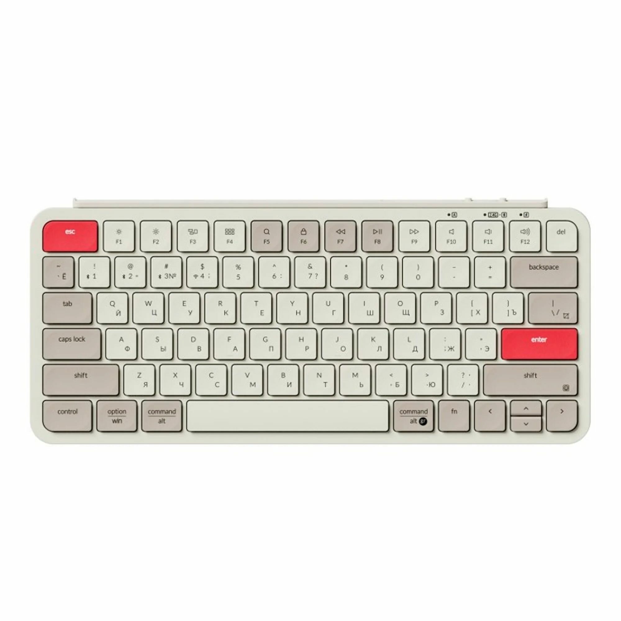 Компактная ультратонкая ножничная клавиатура Keychron B1 Pro Retro Red (B1P-K13) — фото 1