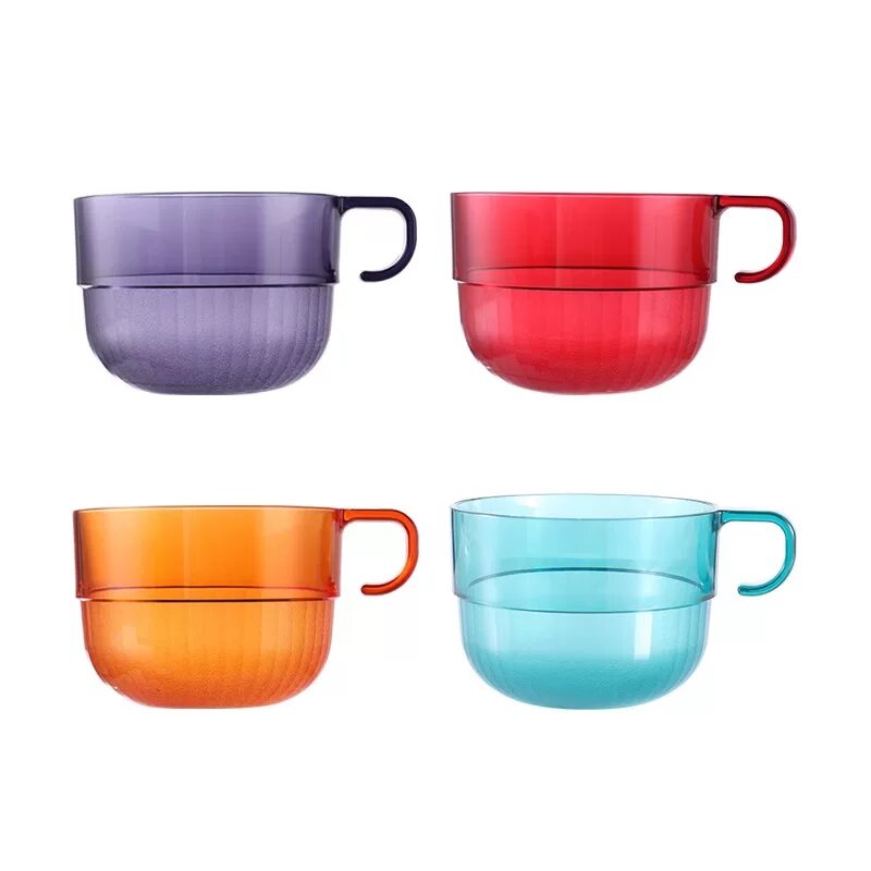 Tupperware Набор Кристаллических Чашек 190 мл - 4 Штуки, Непроницаемый для Напитков, Десертов, Перекусов