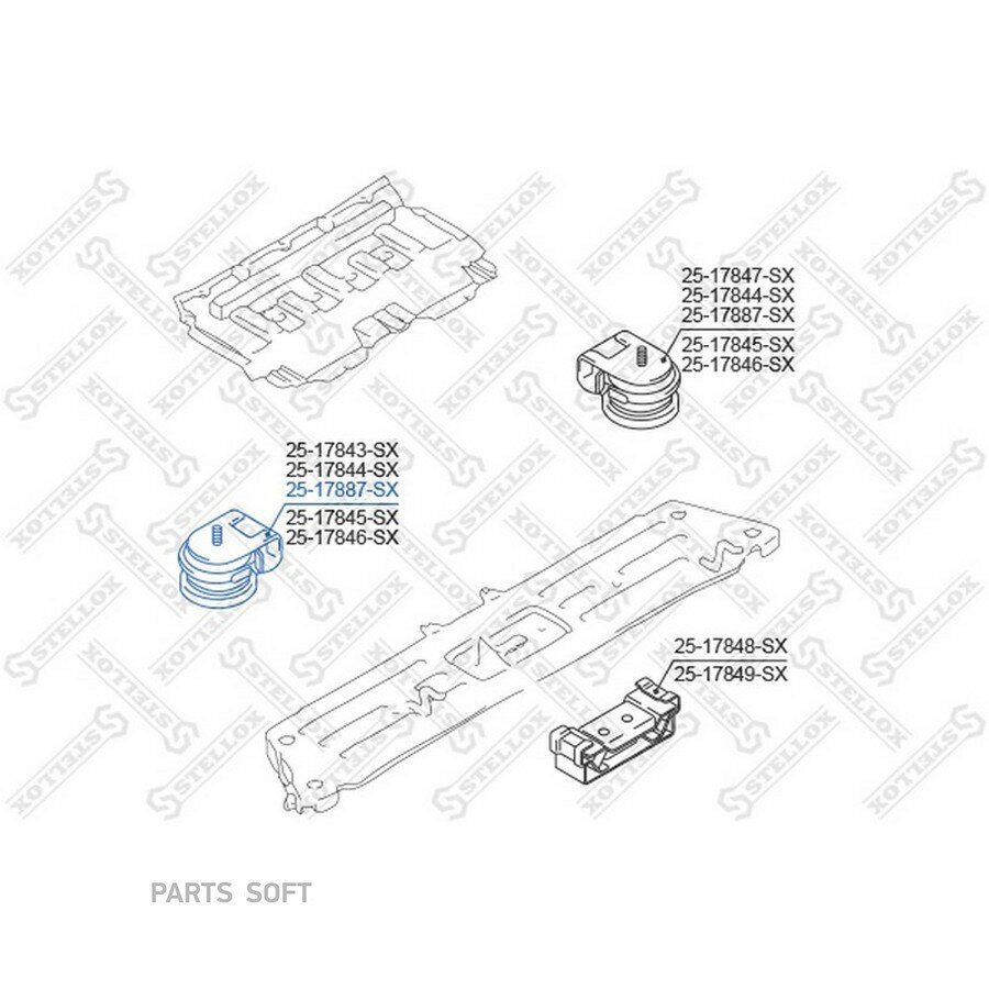 Опора ДВС передняя STELLOX 2517887SX SUZUKI GRAND VITARA 06>