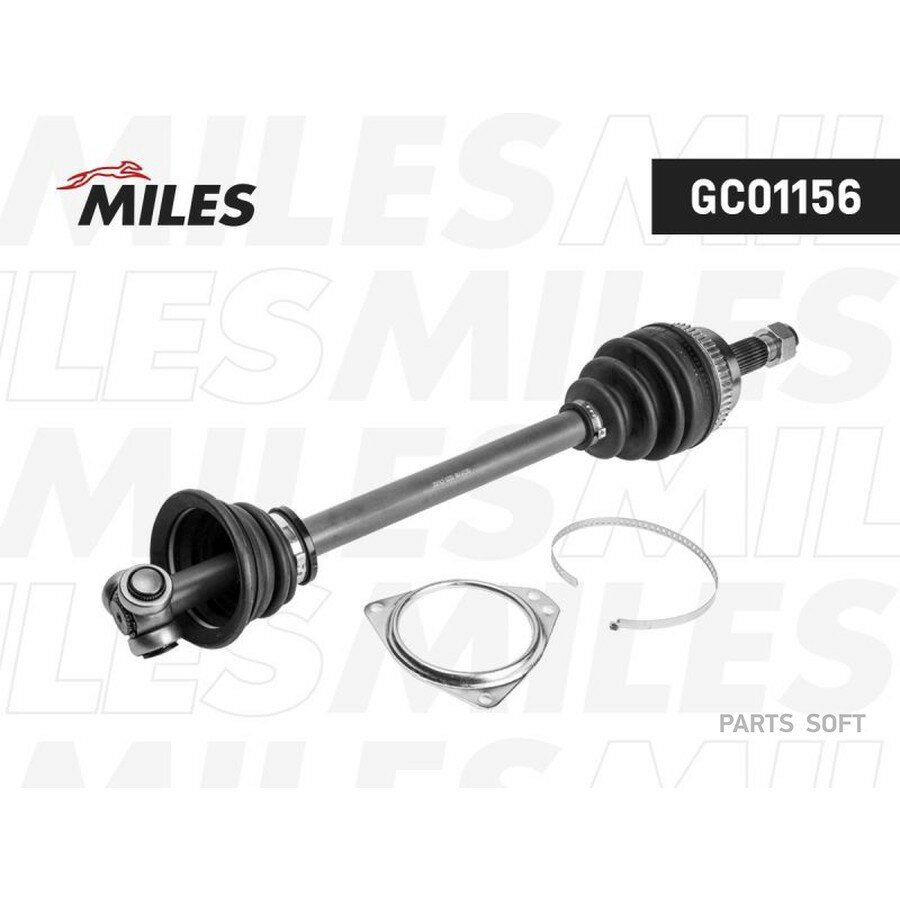 MILES GC01156 Приводной вал в сборе лев. RENAULT MASTER 1.9-2.8dTI 98- ABS ()