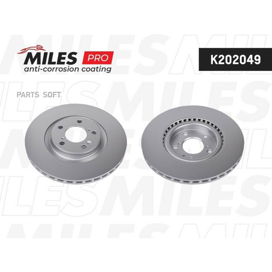MILES K202049 Диск тормозной передний HAVAL JOLION 4WD (с антикоррозионным покрытием) ()