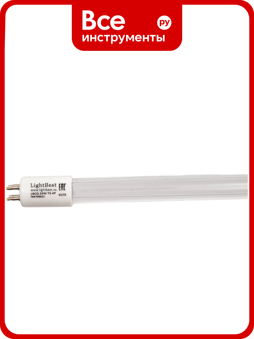 Лампа бактерицидная LightBest LBCQ, 25 Вт, безозоновая, 54,9 см
