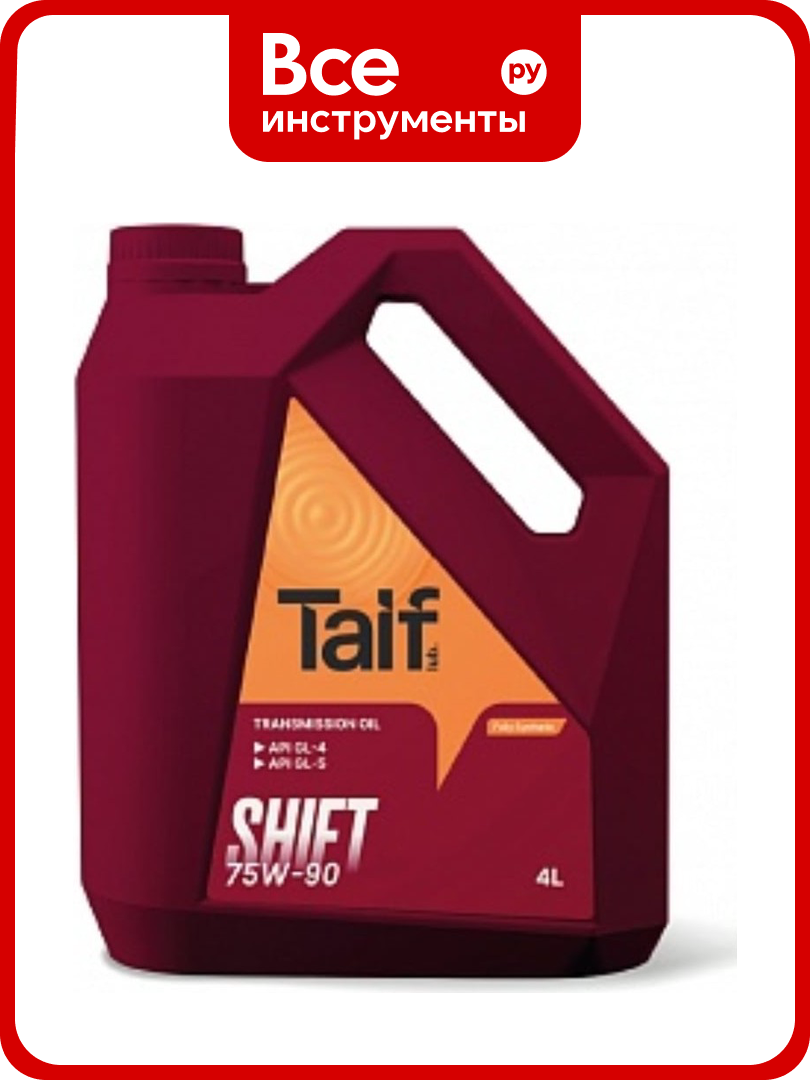 Трансмиссионное масло Taif TAIF SHIFT GL-4/GL-5, 75W-90, синтетическое, для коробок передач, защита от износа