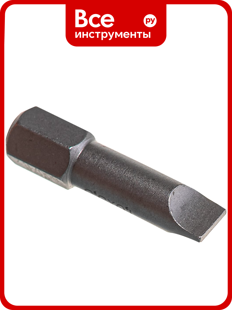 Бита Wera 800/1 TZ 1x5.5x25 мм WE-056225 односторонняя слотная для шуруповерта с хвостовиком типа С, стальной корпус