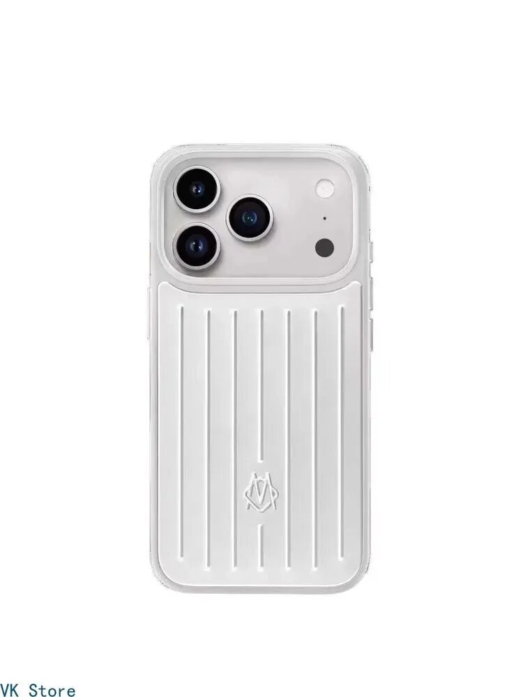Чехол RIMOWA Case for iPhone 17 Pro Max titanium -серебро