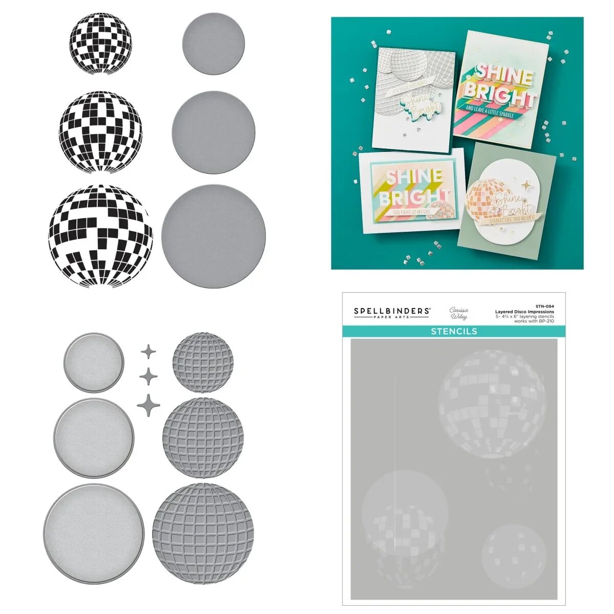 Металлические трафареты для скрапбукинга "Сердце, руки" H3725-set-3pc