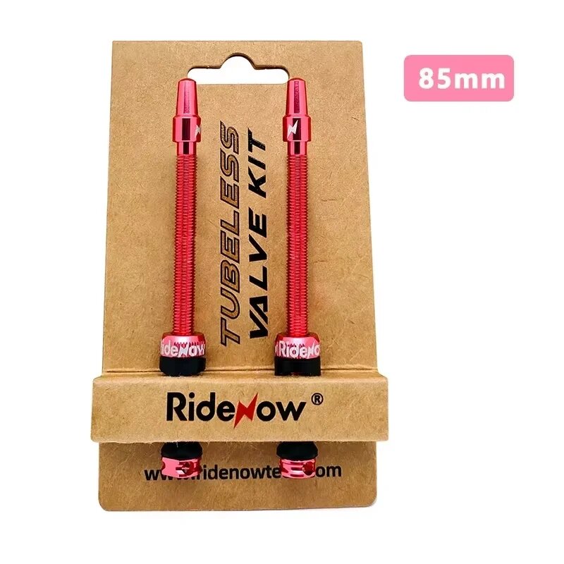 Бескамерные клапаны RideNow Presta 45/65/85 мм розовые Valve stem 85mm