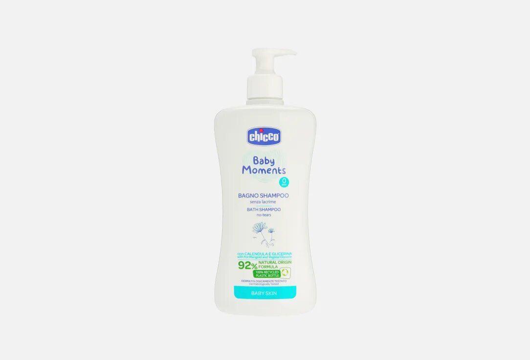 CHICCO no-tears, 0+ Детский шампунь-пена для волос 500 мл