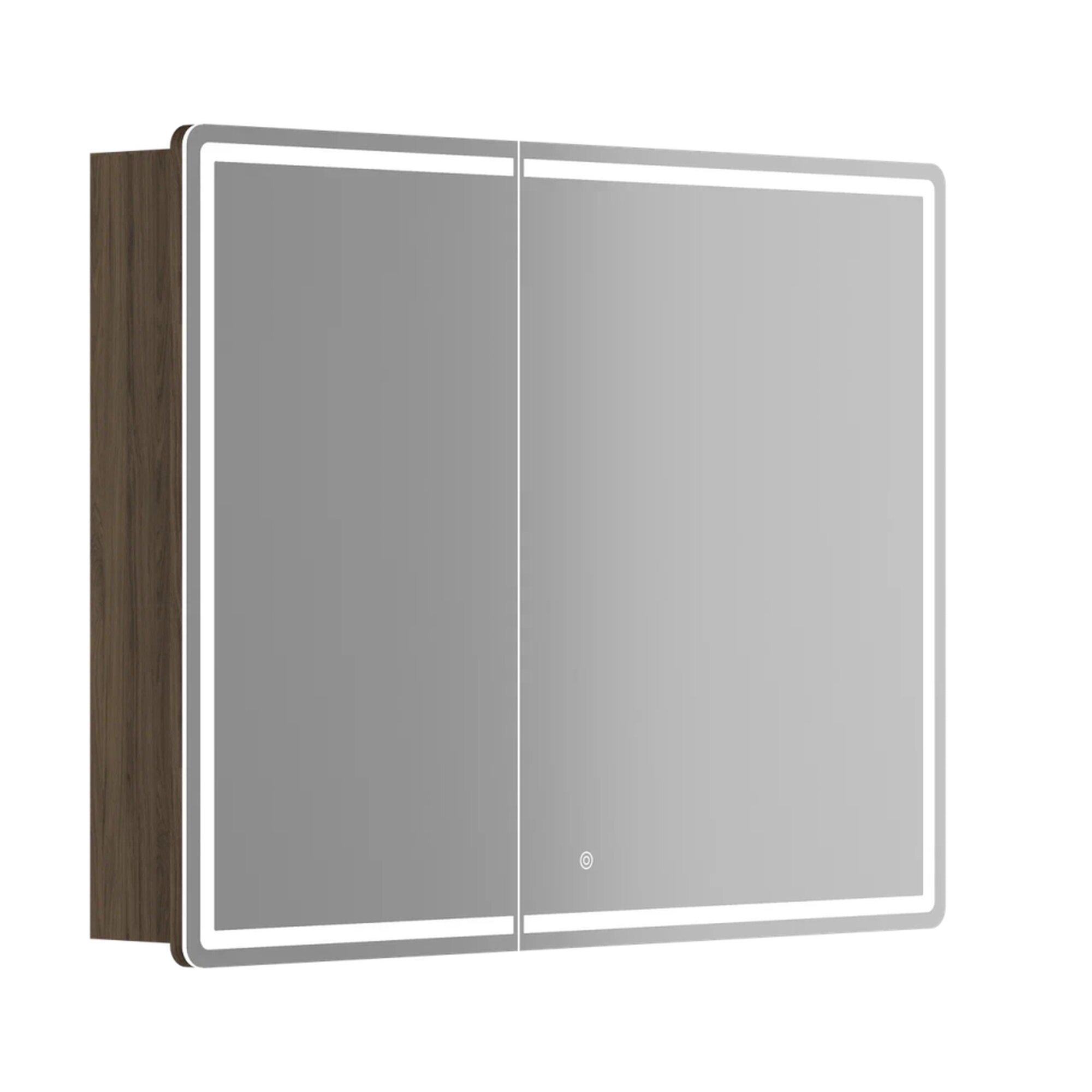 Зеркальный шкаф для ванной комнаты SANCOS Mirror 990x150х740 мм, с LED подсветкой, цвет дуб чарльстон, арт. MI100ECH