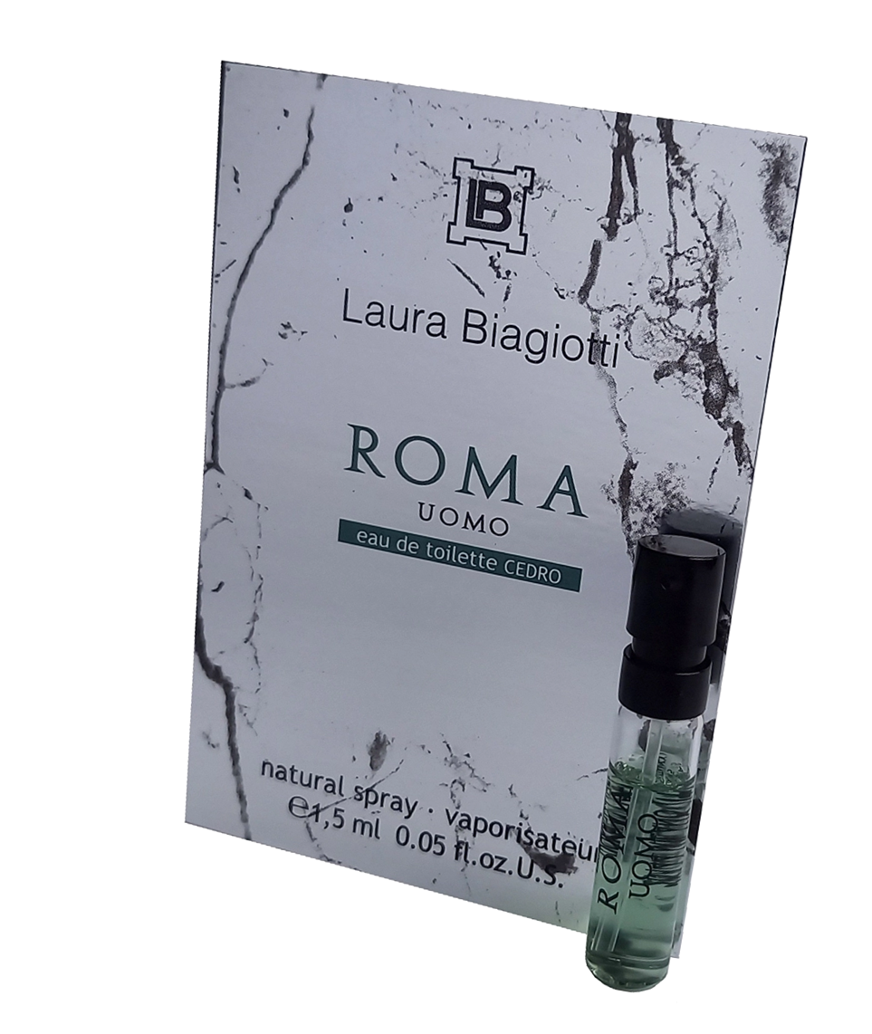 Eau de toilette Laura Biagiotti Roma Uomo Cedro мужской сэмпл 1.5 мл