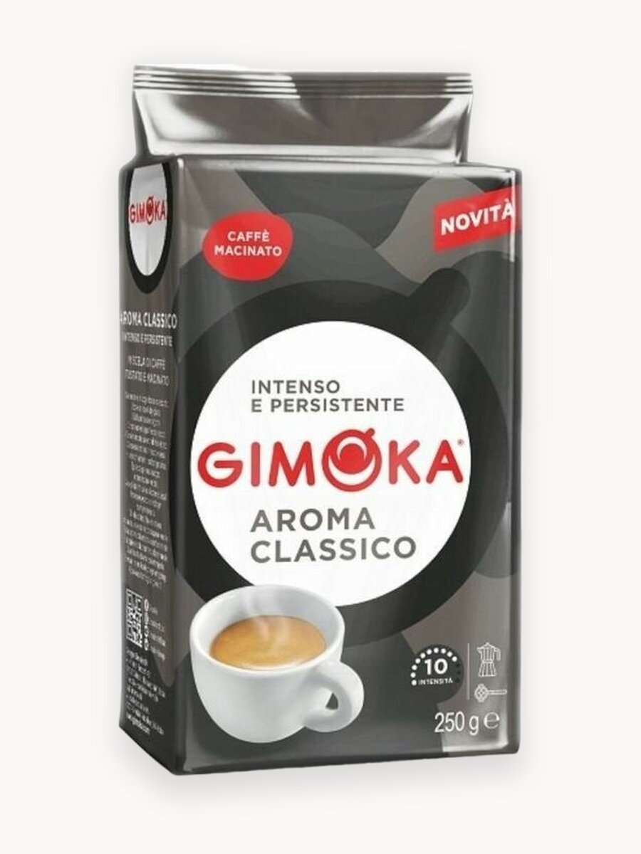 Кофе Gimoka AROMA CLASSICO, помол, арабика/робуста, 5 пачек по 250г