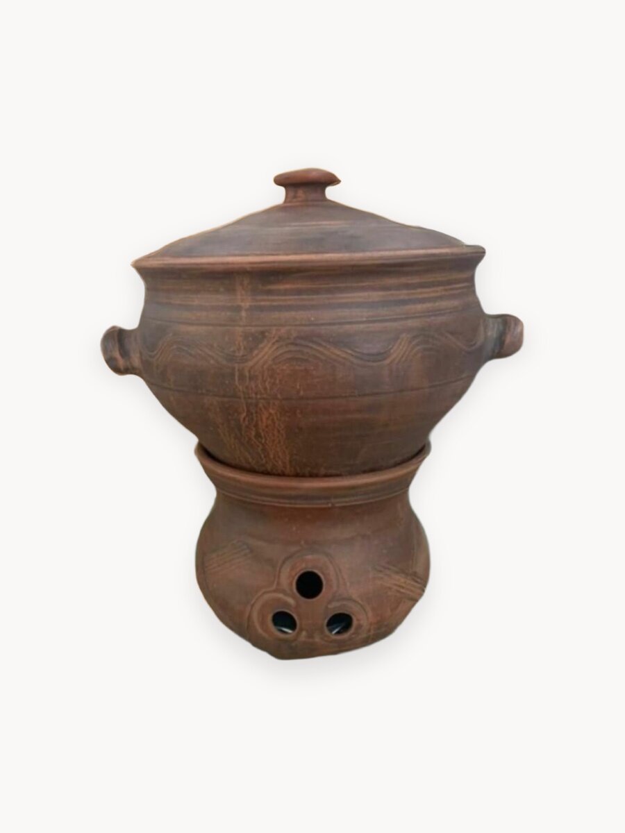 Шашлычница с/к 4литра на камине красная глина