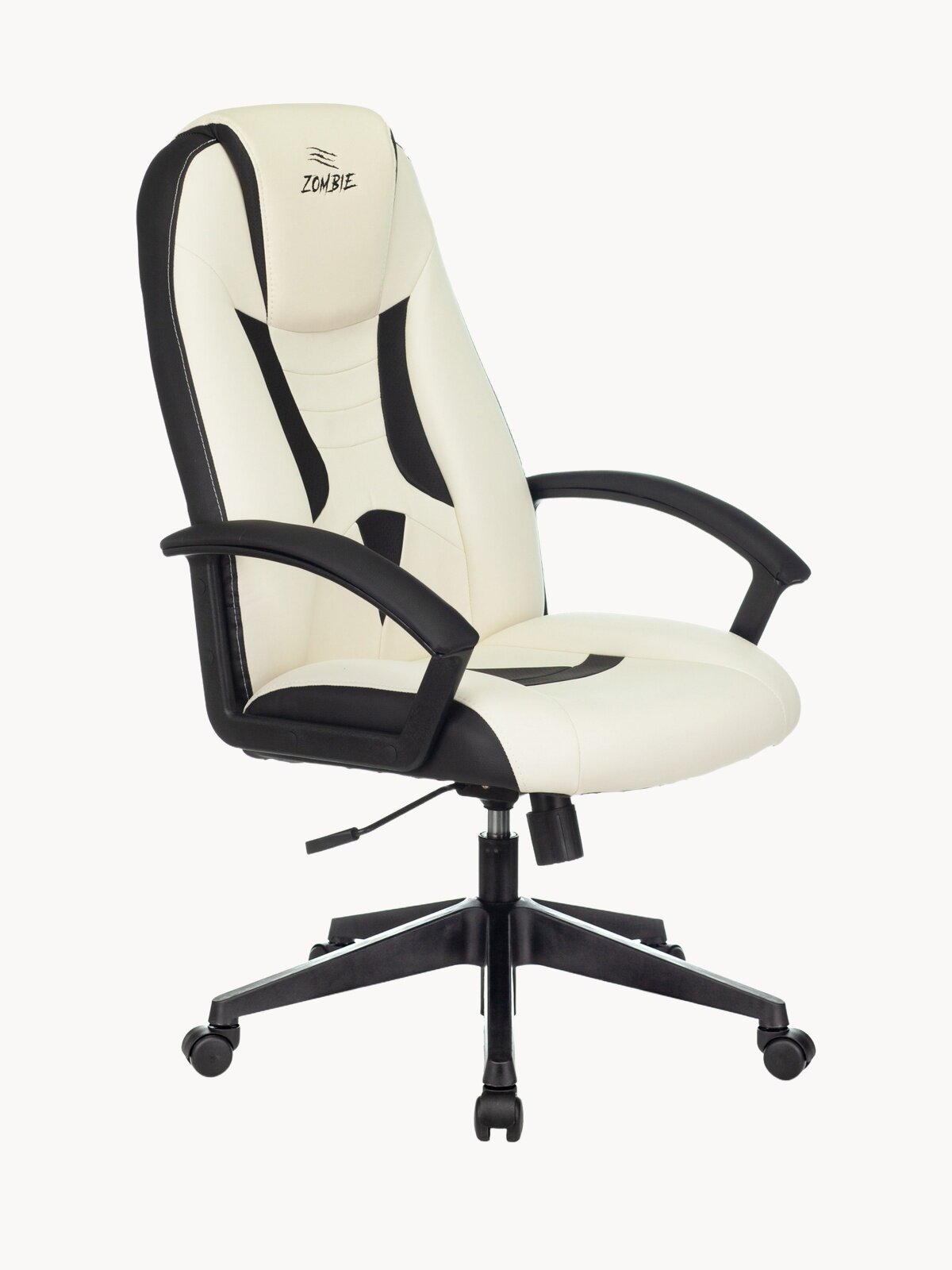 Кресло геймерское Zombie 8 белый/черный искусственная кожа крестовина пластик