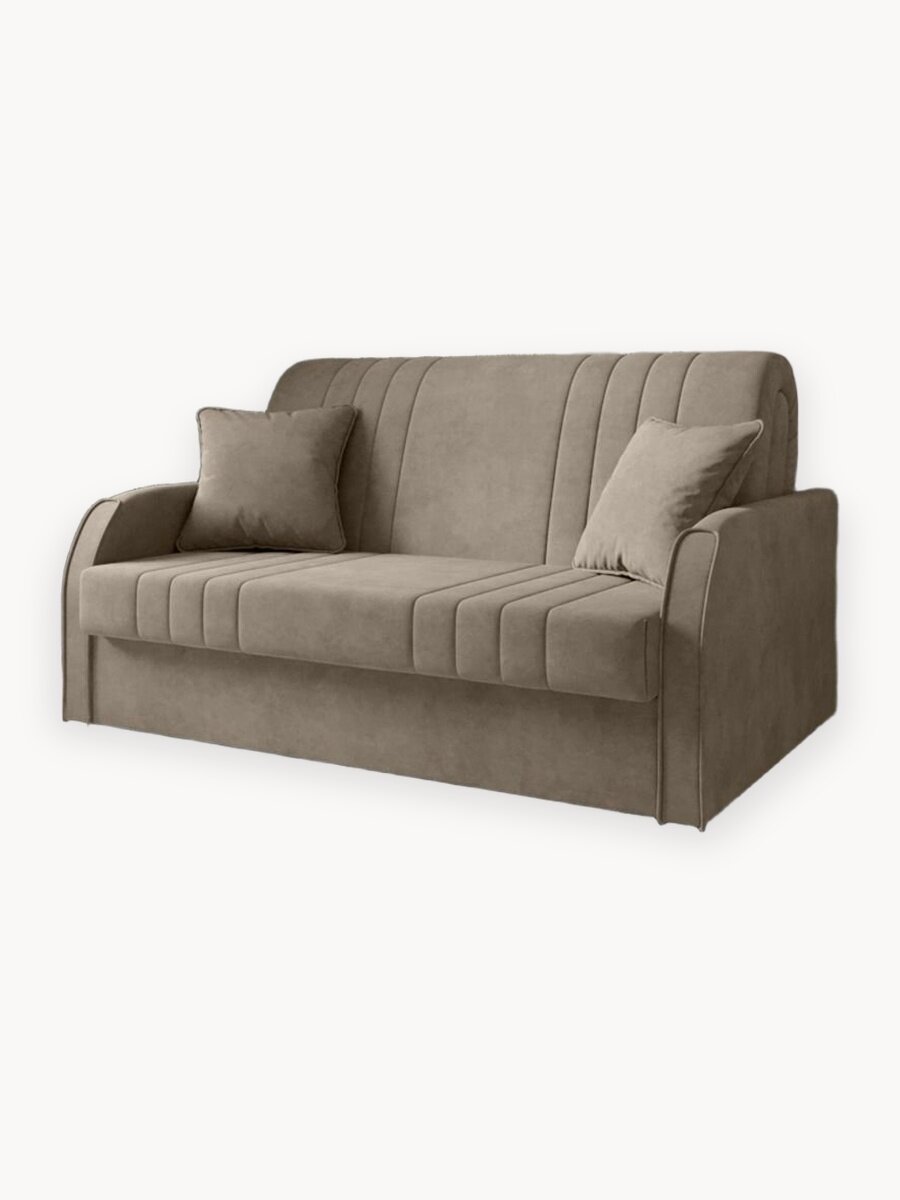 Диван раскладной аккордеон на металлокаркасе, 140х200, Турин бежевый