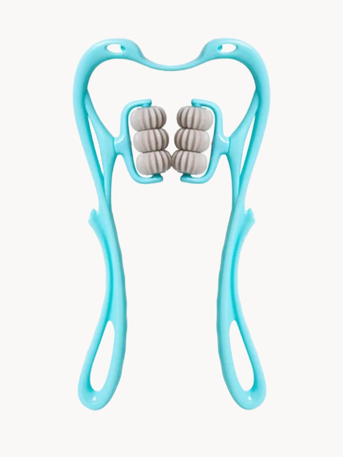 Массажер ручной. Механический массаж роликовый расслабляющий эффект мышц тонизирующий. механический для шеи спины ног рук и стоп дома.
