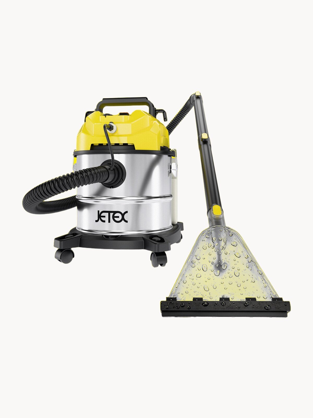 Моющий пылесос Jetex Pro для дома и химчистки, сухая и влажная уборка, жёлтый, 20 л
