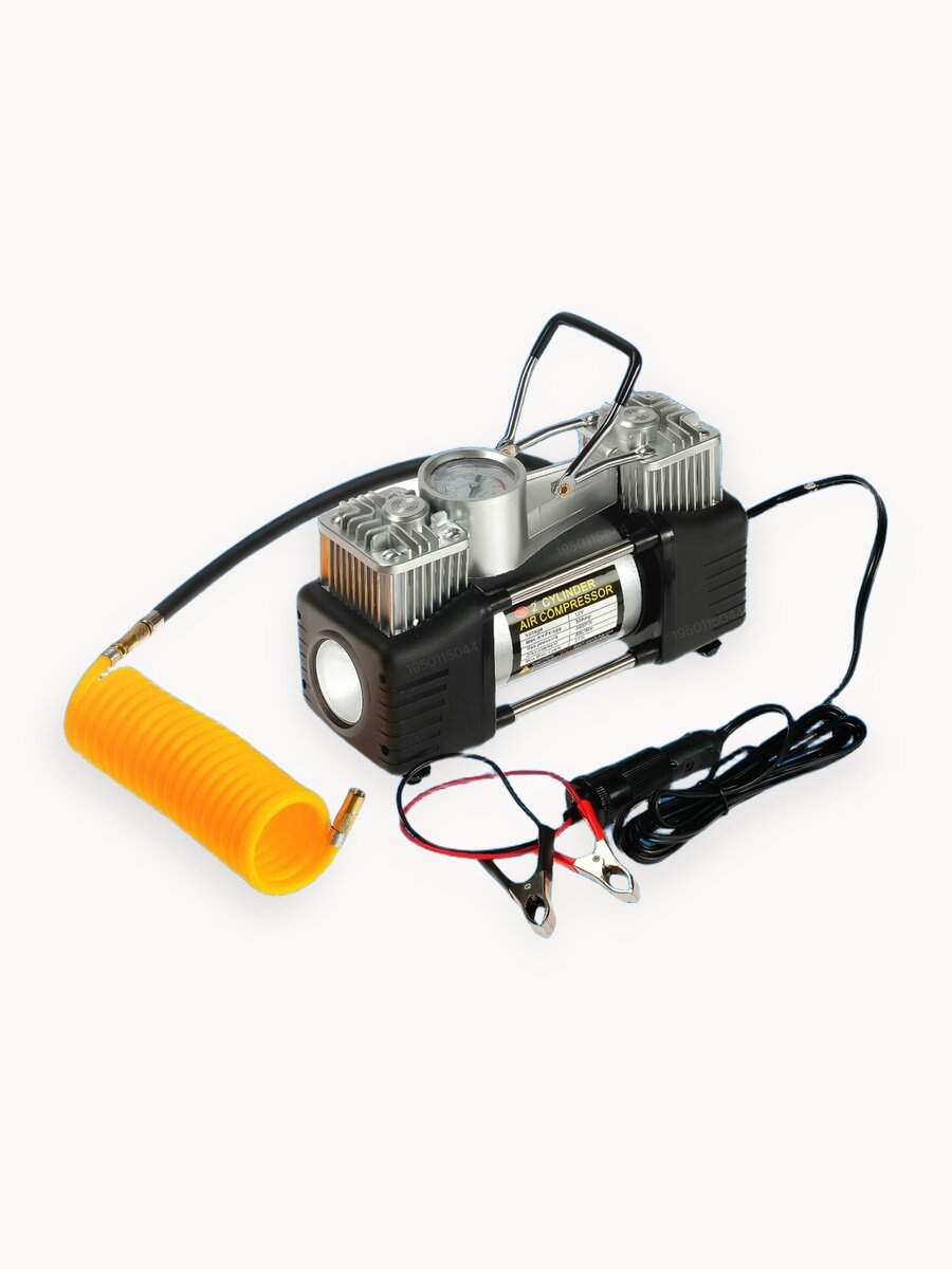 Автомобильный компрессор 85 л/мин однопоршневой, электрический насос от прикуривателя, c сумкой-чехлом