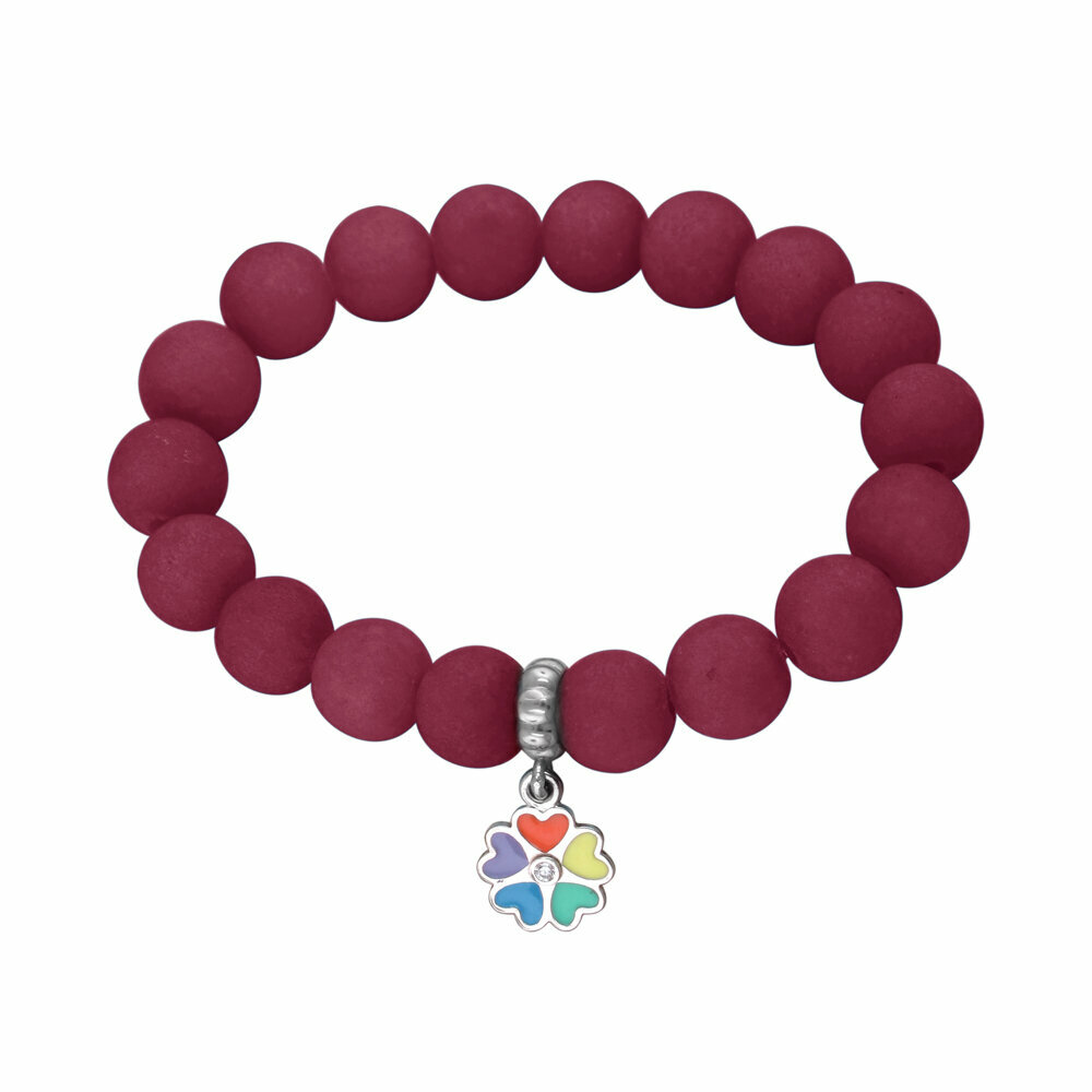 Браслет, серебро, 925 проба, фианит, эмаль, кварц