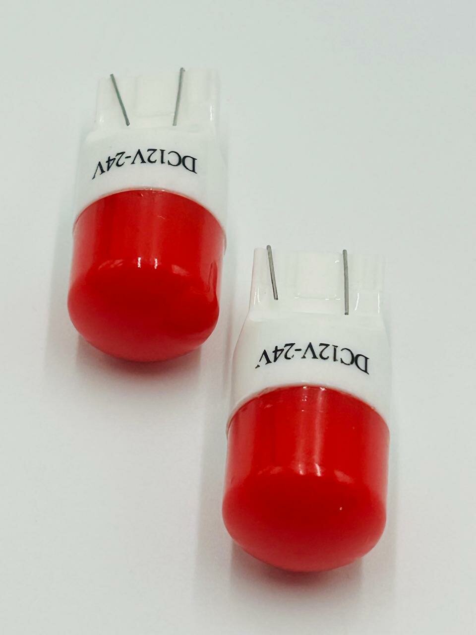 Двухконтактные безцокольные диодные лампочки красный T20