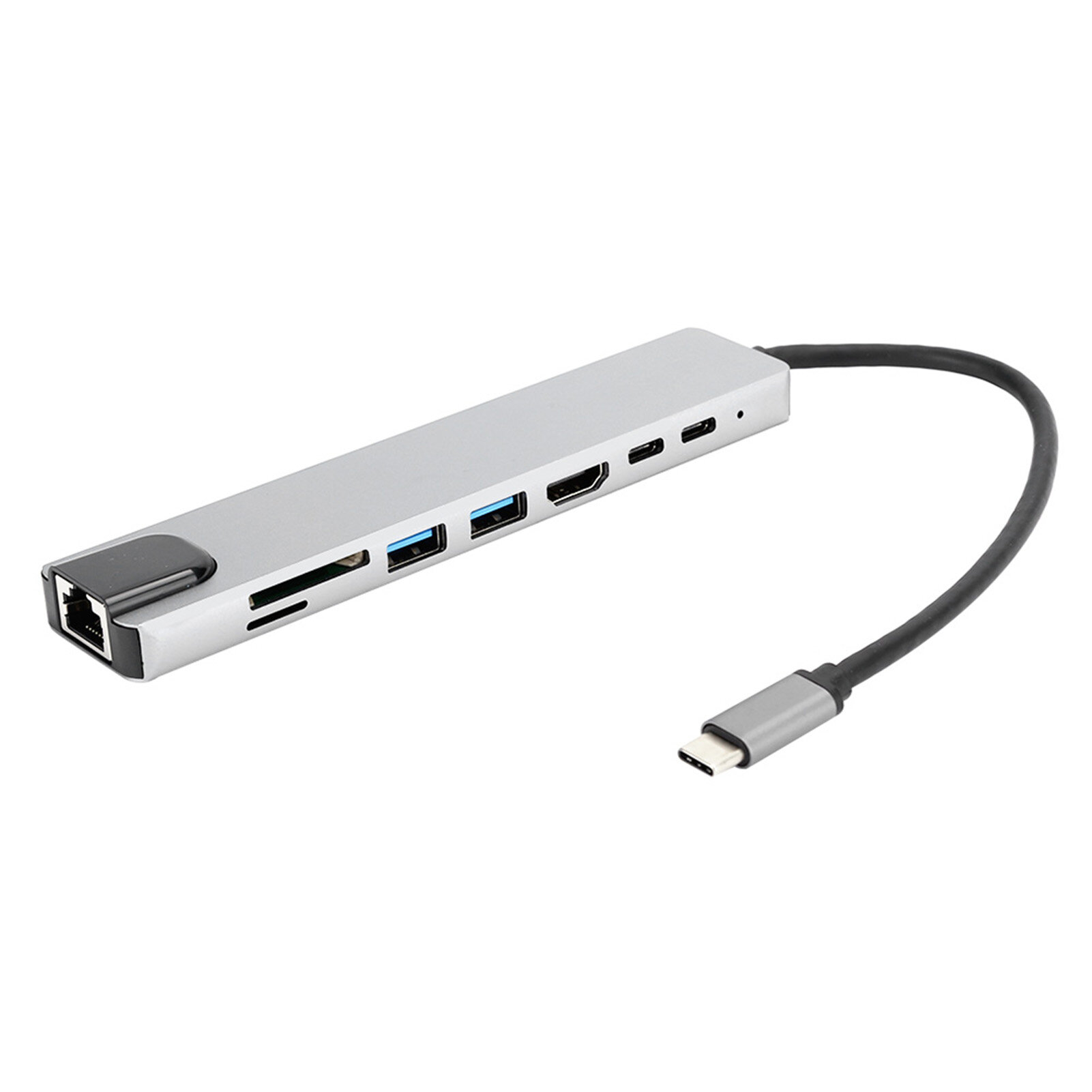 Док-станция 8-в-1 Type C - 4K HDMI, адаптер для быстрой зарядки, USB-концентратор, многопортовый для ноутбука MacBook Pro, Mac Air