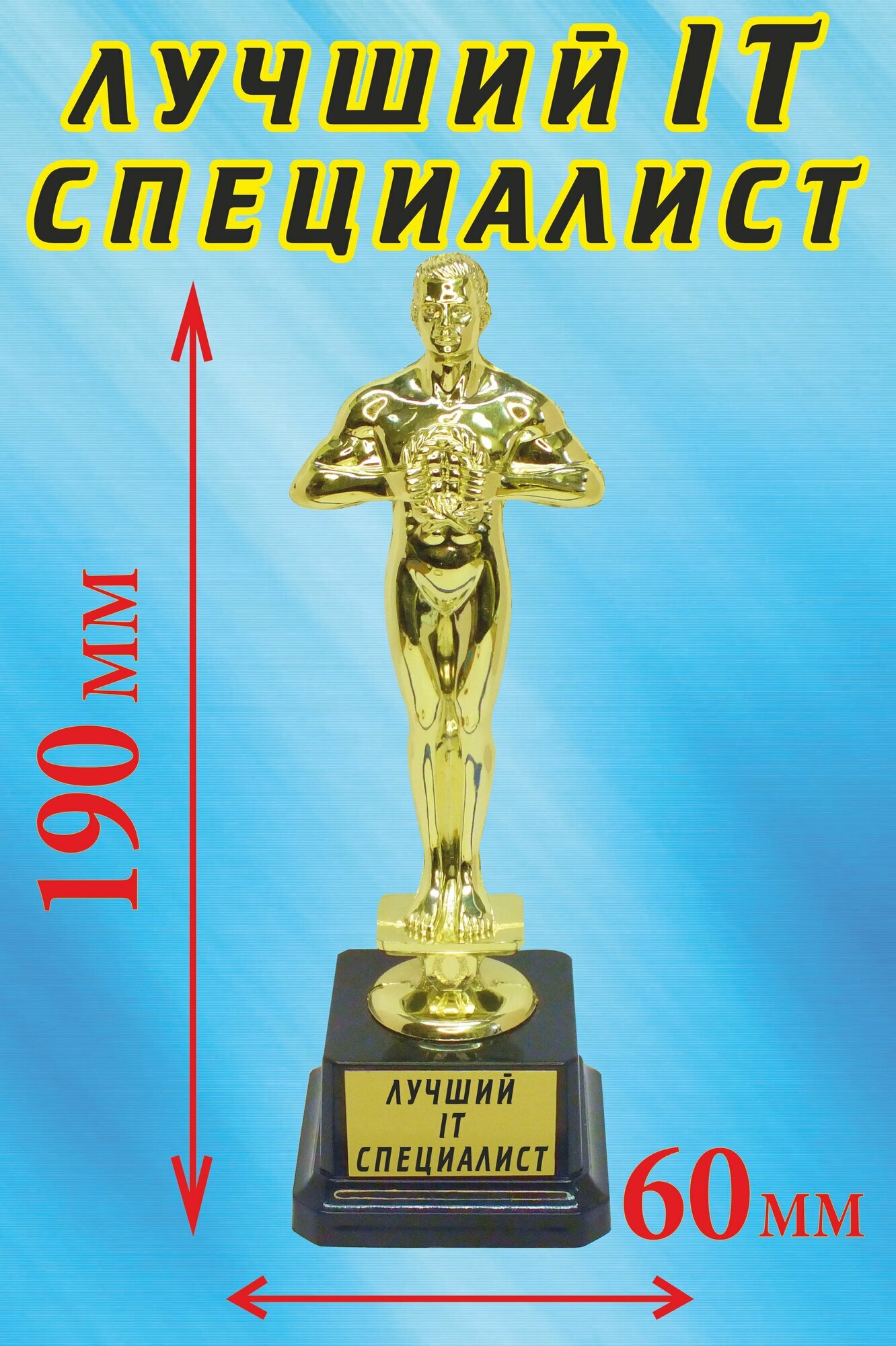 Кубок подарочный Оскар " Лучший IT-специалист ".
