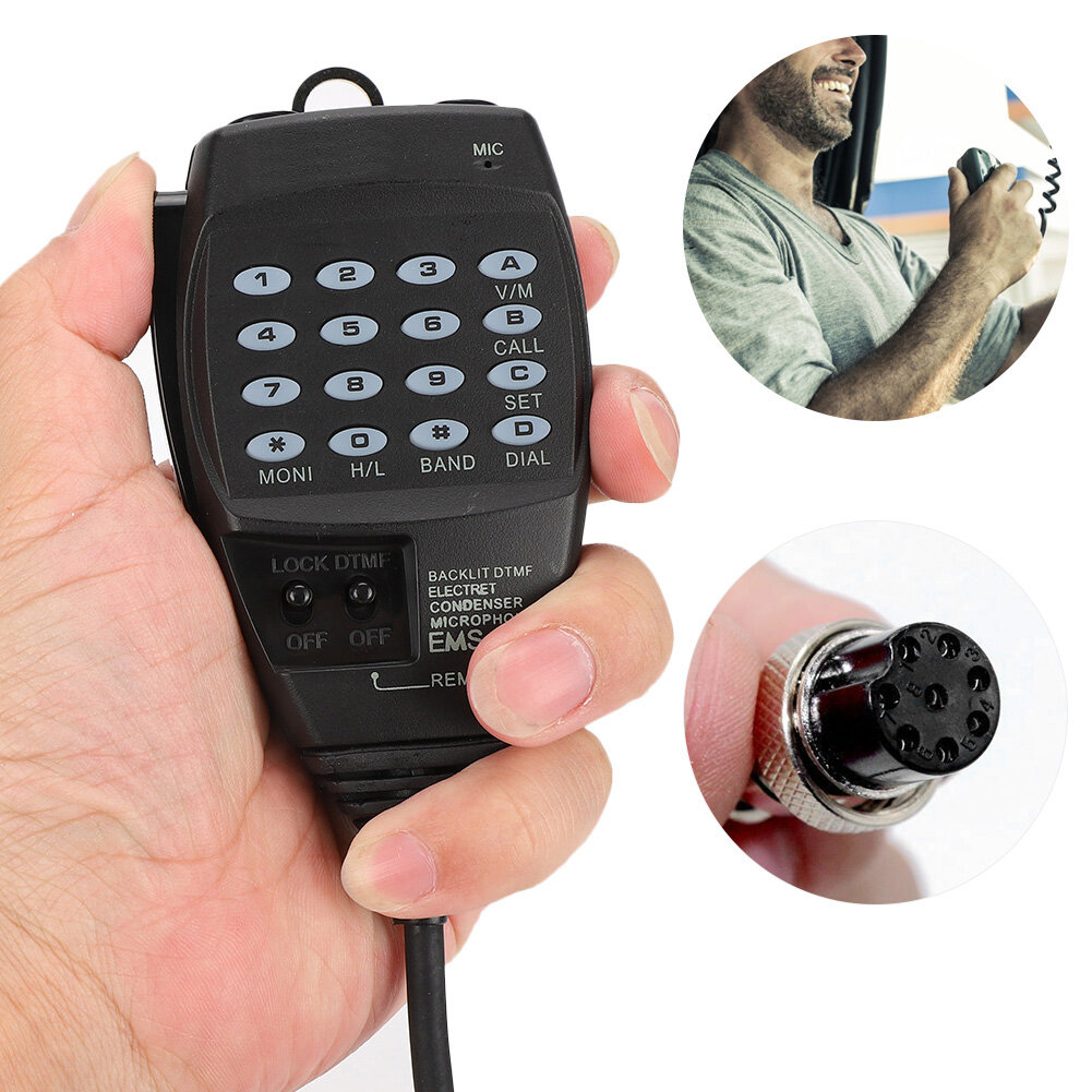 EMS‑57 8-контактный ручной микрофон DTMF для Alinco DR‑135 DR‑635 DR‑435 DR‑235 с клавиатурой