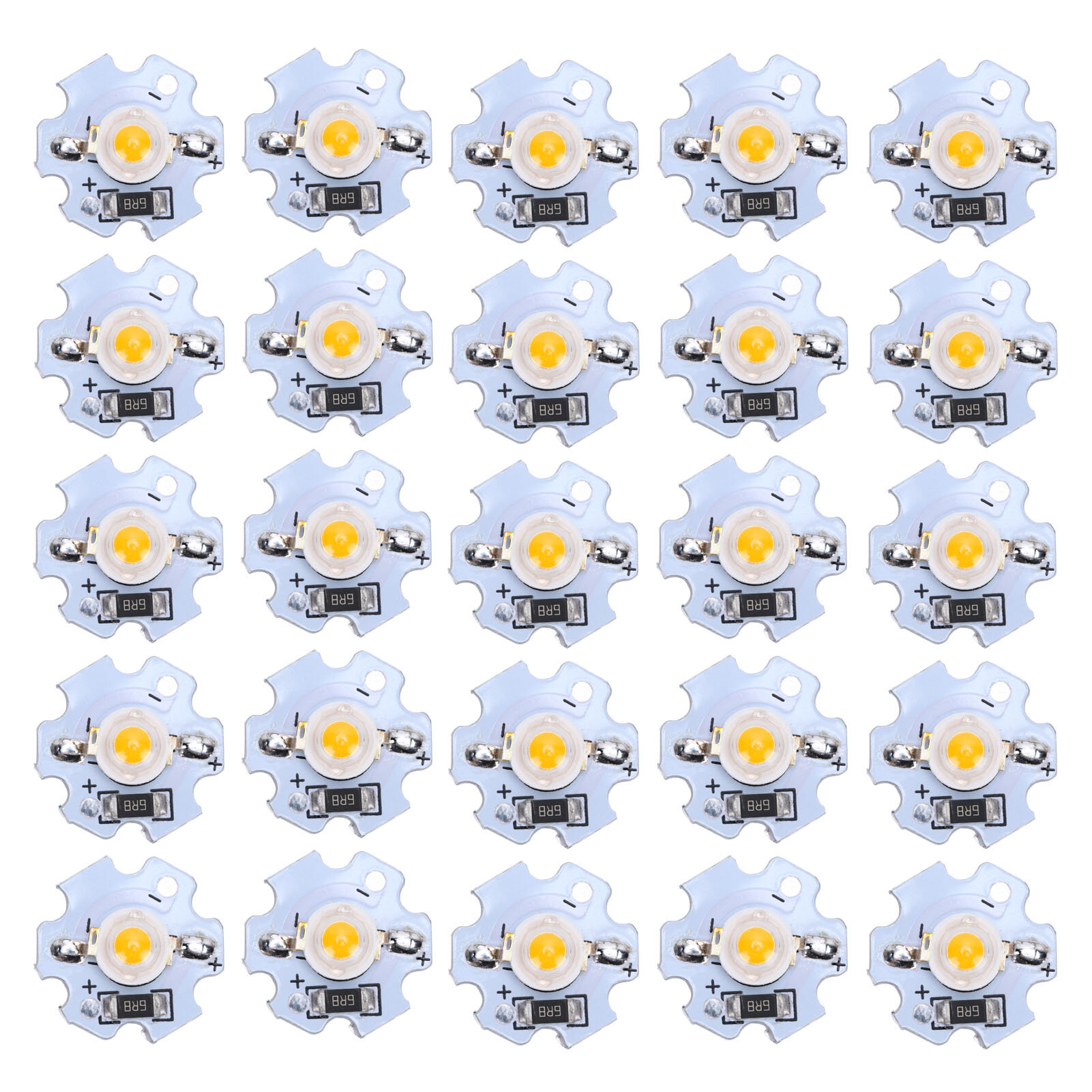 25pcs 5V светодиодные чипы 200 л. 1 Вт с высокой мощностью светодиодные светодиодные бусинки для светодиодов Diy светильника 588-590 нм