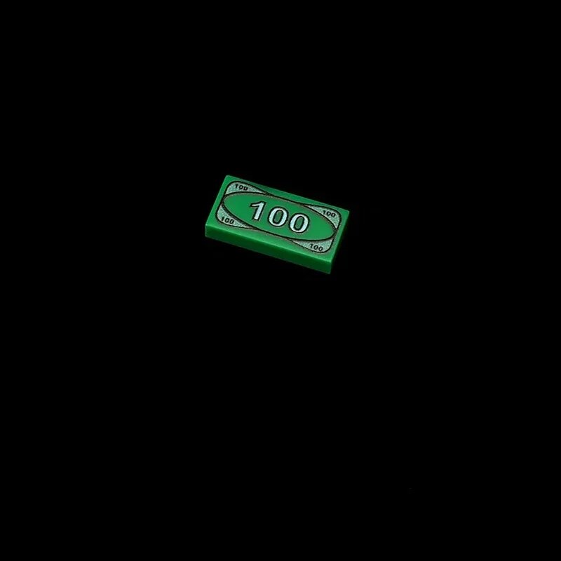 MOC 10 шт. с принтом 3069 зеленый 100 долларов строительные блоки банкнот узор совместимые образовательные игрушки «сделай сам» детские подарки на день рождения